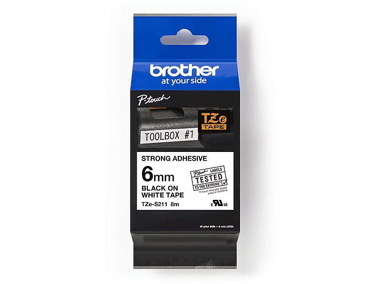 Cinta para impresoras de etiquetas | TZES211 BROTHER , Negro | MediaMarkt