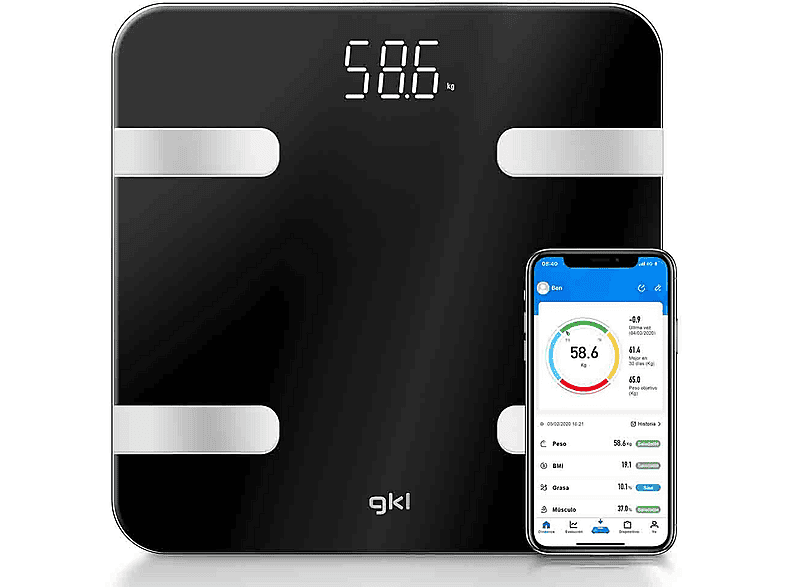 Báscula fitness | GRUNKEL Báscula digital FITBLUE300BLACK - App móvil ...