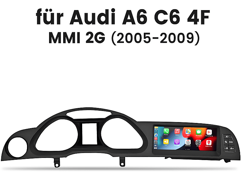 JUNSUN Audi A6 C6 4F MMI 2G 05-09 RADIO, FM, AM, Bluetooth, Schwarz | SATURN