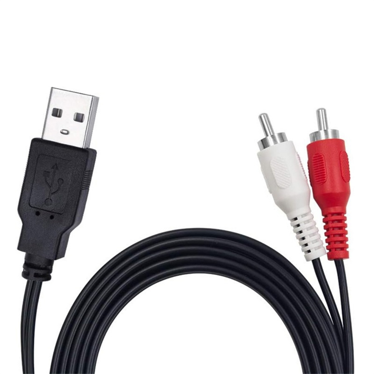 PNUATICM USB auf Cinch, Audio-Hilfsanschluss Adapter Schwarz | MediaMarkt