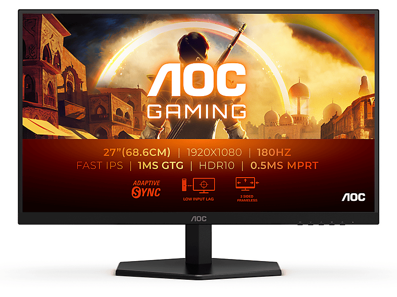 Monitor gaming | AOC G4 27G42E, 27 ", Full-HD, 1 ms, Negro | MediaMarkt