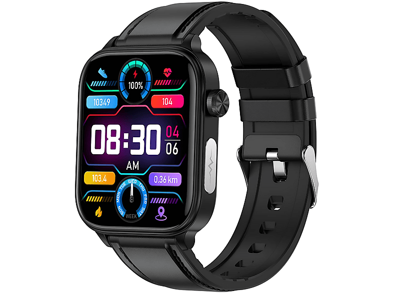 DECOME Smartwatch mit 1,96" IPS Display Bluetooth Anrufe ECG ...