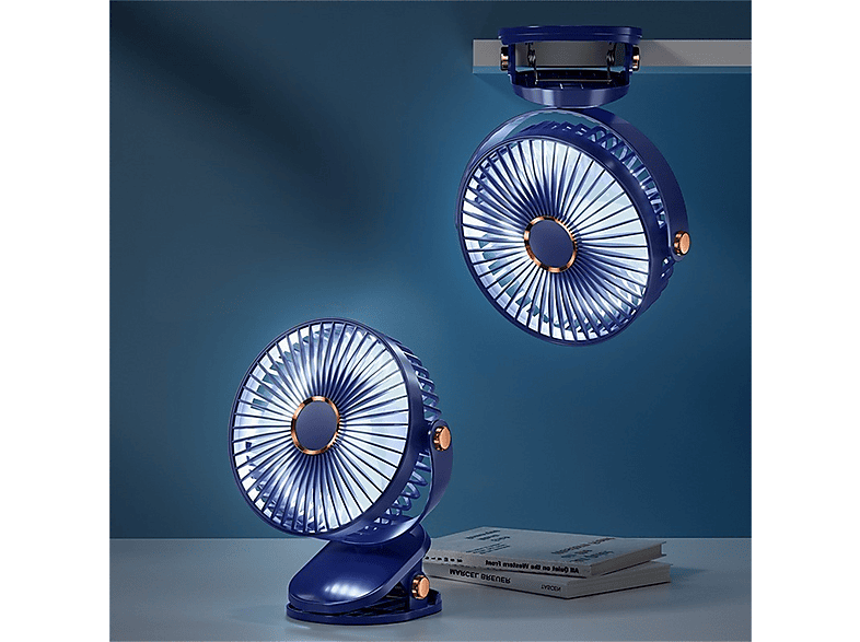 DEBUY 6-Zoll Clip-Ventilator USB Wiederaufladbar–Leiser,Mini Lüfter mit ...