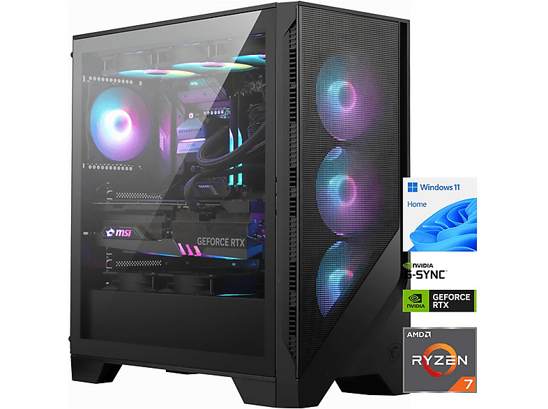 ONE GAMING MP PC 08, Gaming-PC mit AMD Ryzen™ 7 7700 Prozessor, 32 GB ...