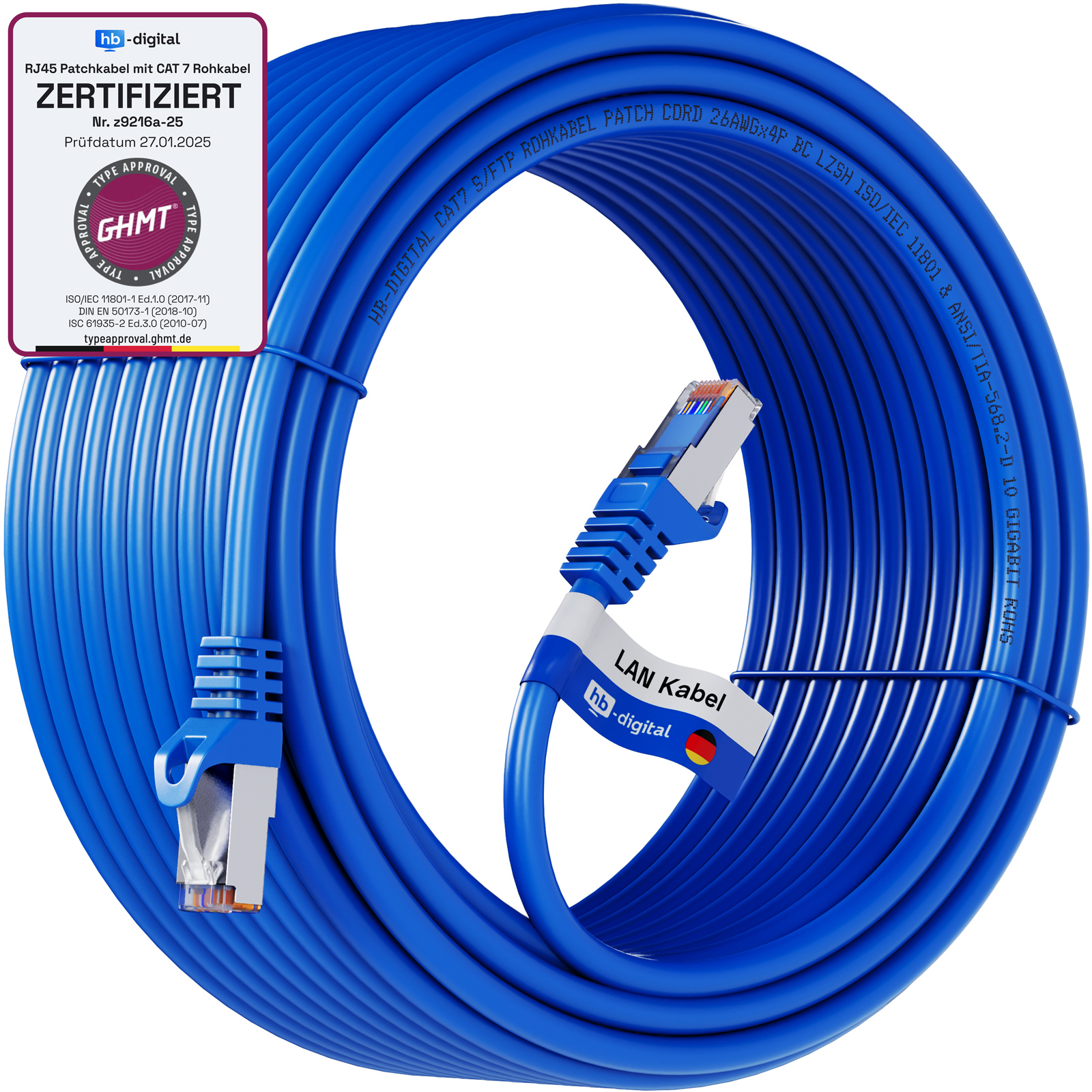 HB-DIGITAL CAT 7 S/FTP PiMF LSZH, Patchkabel, 30 Meter | MediaMarkt