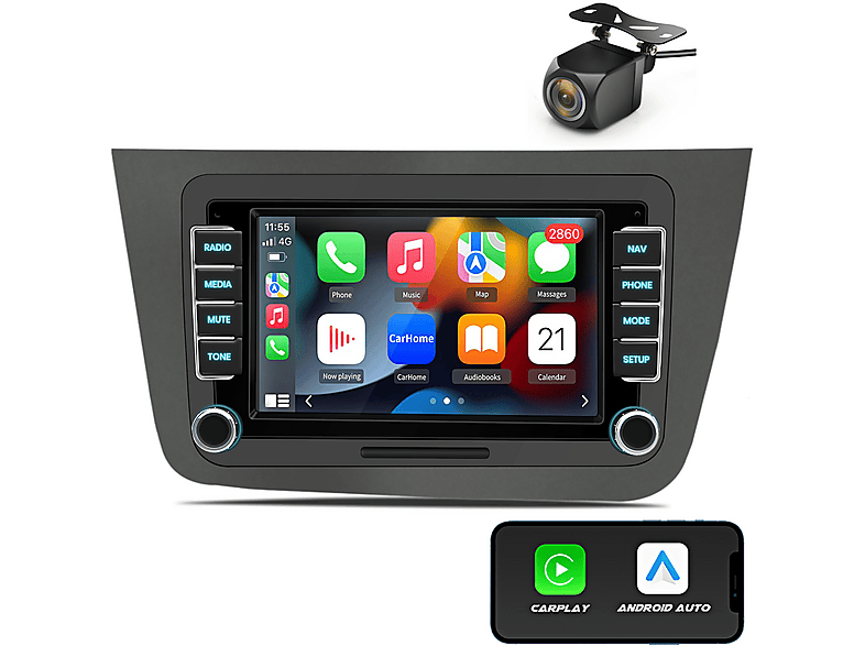 AWESAFE Seat Altea 2004-2015 autoradio 64 GB, DAB+, FM, Bluetooth ...