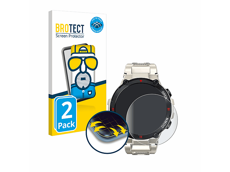 BROTECT 2x Flex matt Fullscreen 3D Curved Schutzfolie (für Nasa ...