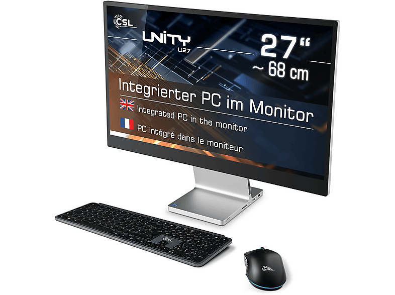 CSL Unity U27, All-in-One-PC mit 27 Zoll Display, Prozessor, 96 GB RAM ...