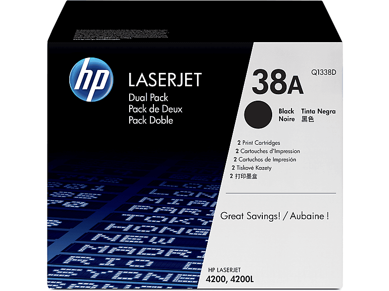 Tóner | HP 38A 2-pack Black Original LaserJet Toner Cartridges | MediaMarkt