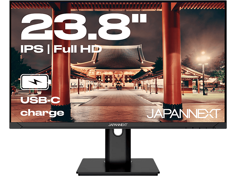 Monitor | JAPANNEXT JN-IPS238FHDR-C65W-HSP, 23,8 ", Full-HD, 14 ms, 75 ...