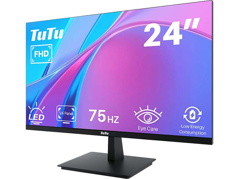 Monitor | TUTU 24S1, 23 ", Full-HD, 7 ms, Black | MediaMarkt