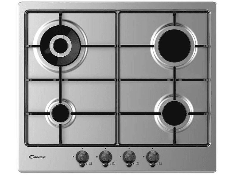 Placa de gas | CANDY 33801984, 4.0000 zonas, Gas Natural, 595 mm, Acero | MediaMarkt