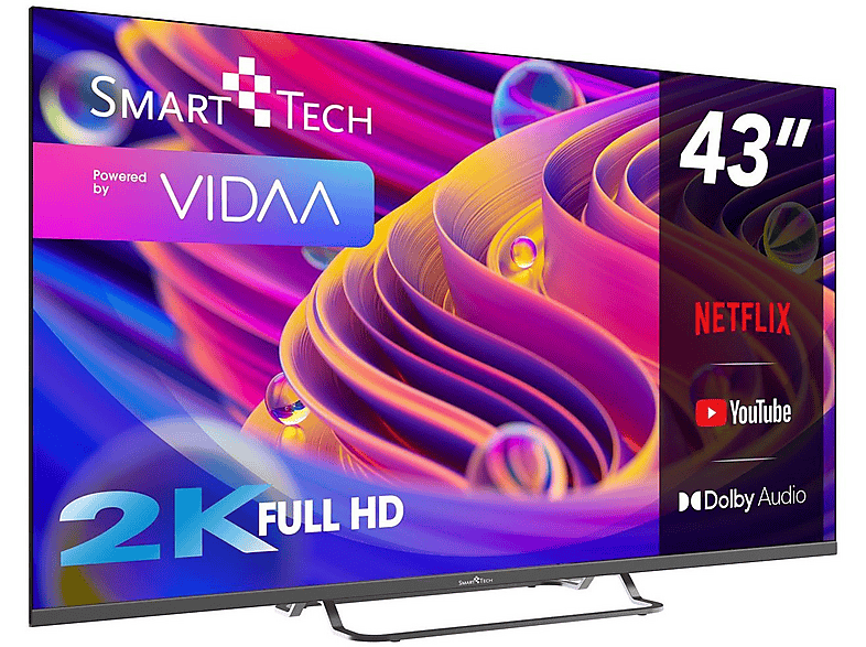 TV D-LED | SMART TECH 43FV02V, Full-HD, Smart TV, DVB-T2 (H.265), Gris ...