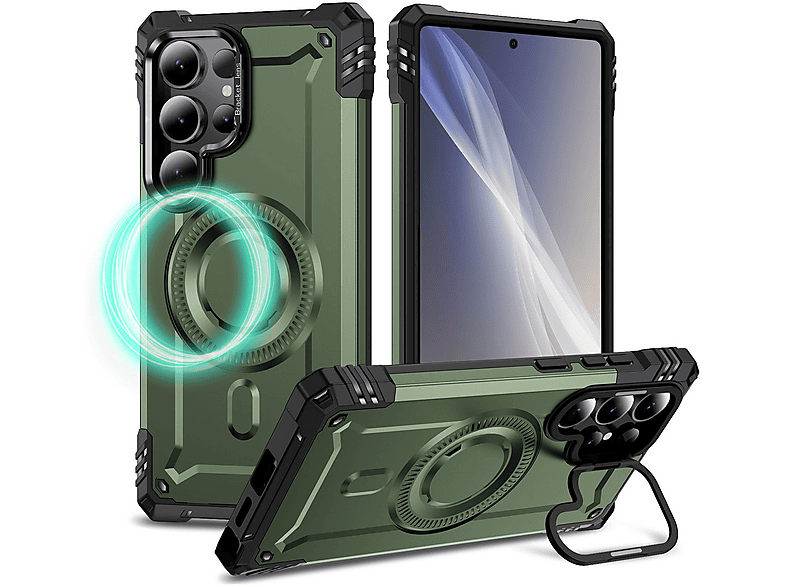 NALIA Granite Armor Panzer Hülle mit MagSafe und Stand, Backcover ...