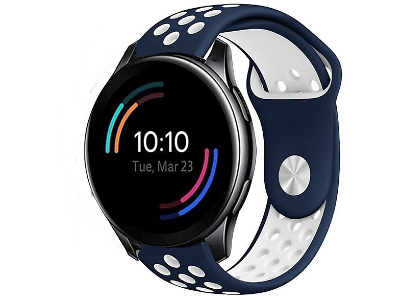 STRAP-IT© sport band geschikt voor OnePlus Watch Smartwatch bandje wit ...