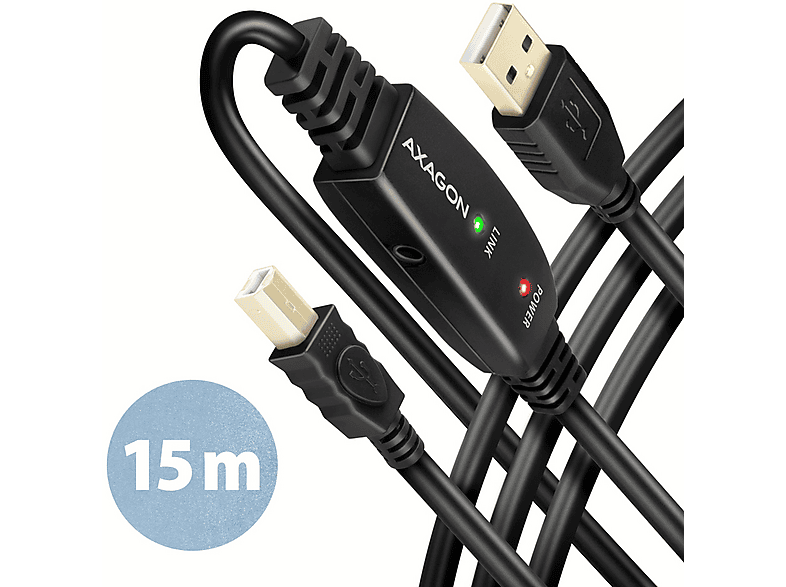 Cable USB | AXAGON ADR-215B USB 2.0 A-M - B-M active connecting ...