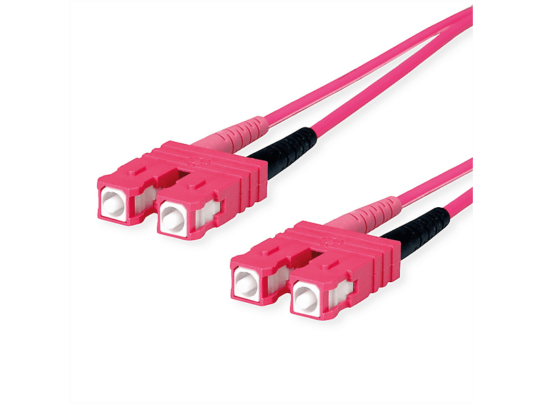 TELEGÄRTNER LWL Rangierkabel 2x G50/125 OM4, LWL-Patchkabel OM4, 1 m | SATURN