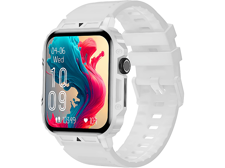 DECOME IT2047 Smartwatch Silikon, Weiß | MediaMarkt