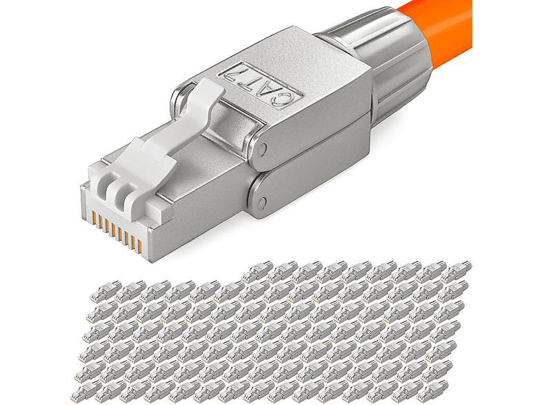 HB-DIGITAL 100 Stk. RJ45 Stecker CAT 7 LSA STP Netzwerkstecker | MediaMarkt