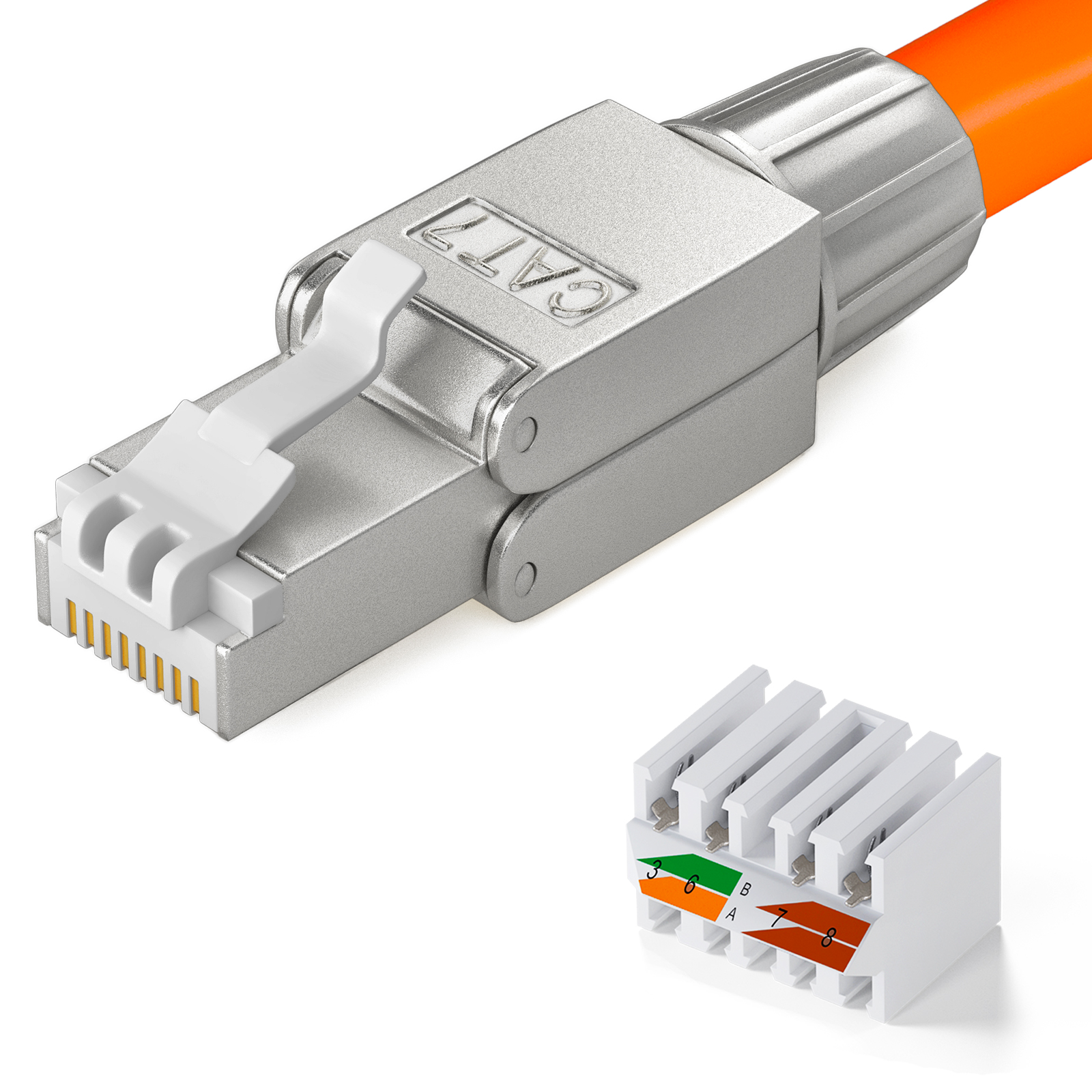 HB-DIGITAL CAT7 RJ45 LSA STP schmal Netzwerkstecker | MediaMarkt