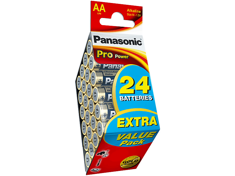 PANASONIC LR6 AA 24ER PRO POWER AA (Mignon) Batterie, Alkaline, 1.5 ...