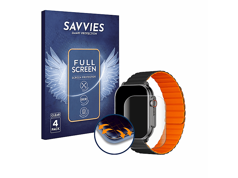 SAVVIES 4x Flex Full-Cover 3D Curved Schutzfolie (für Imiki SF1 2.01 ...