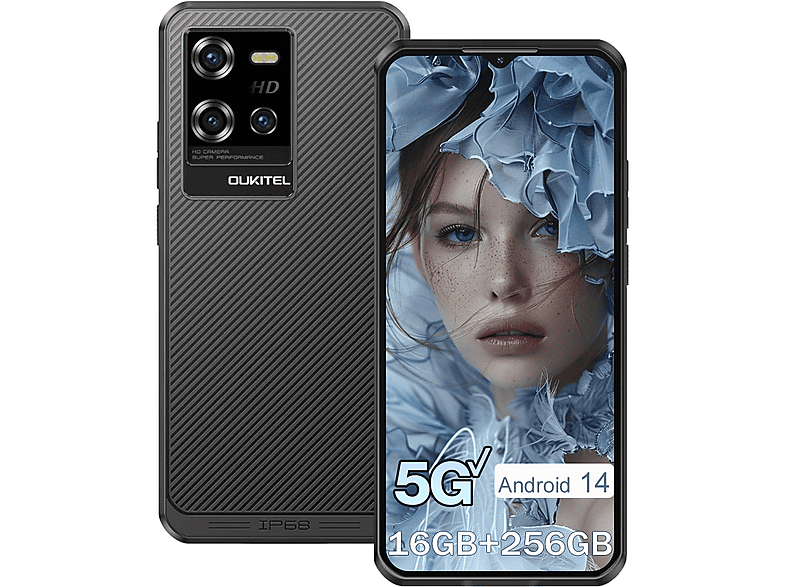 OUKITEL WP50 5G 12GB + 256GB Android 14 48MP+8MP NFC 256 GB Schwarz ...
