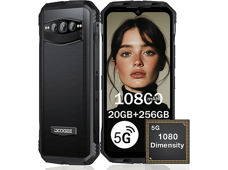 Móvil | DOOGEE V30T, Gris, 256 GB, 12 GB RAM, 6,58 ", Octa-Core Processor, 10800 mAh, Android 12 ...