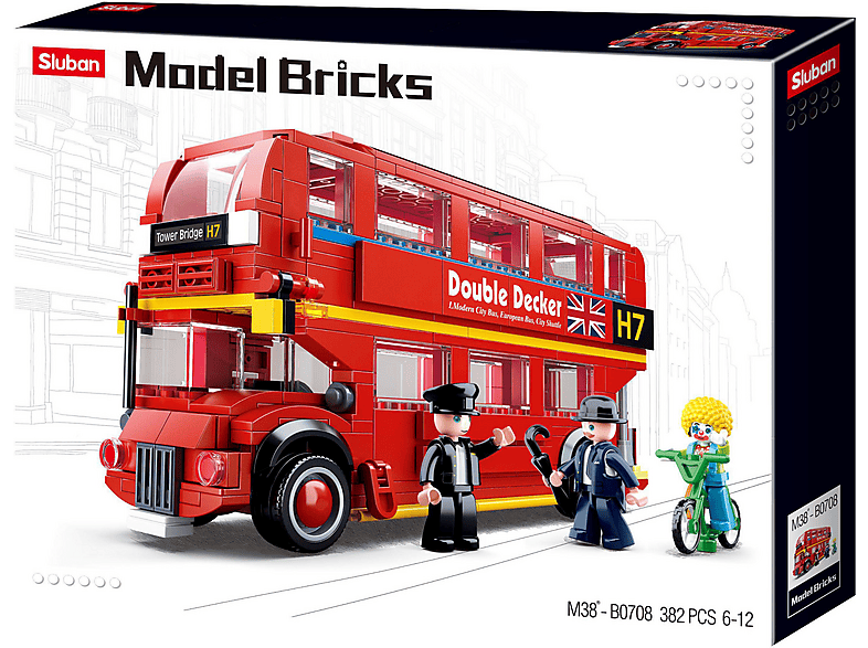 SLUBAN M38-B0708 LONDON DOUBLE DECKER BUS Bausatz, Rot | MediaMarkt