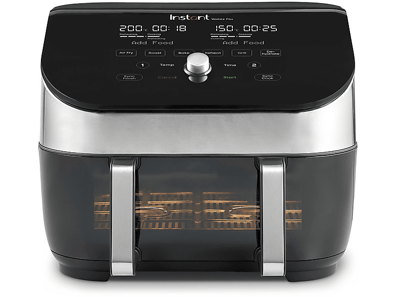 INSTANT POT Vortex VersaZone 8,5L Heißluftfritteuse 1700 Watt Edelstahl ...