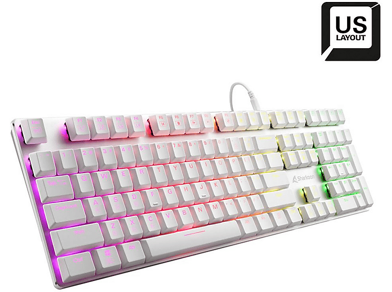 Teclado gaming | SHARKOON PureWriter RGB Blue, Alámbrico, Teclas ...