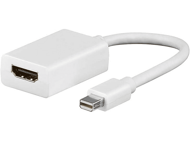 GOOBAY 51729 ADAPTER MINI DP (MINI DP M/HDMI F) Adapter, Weiß | SATURN