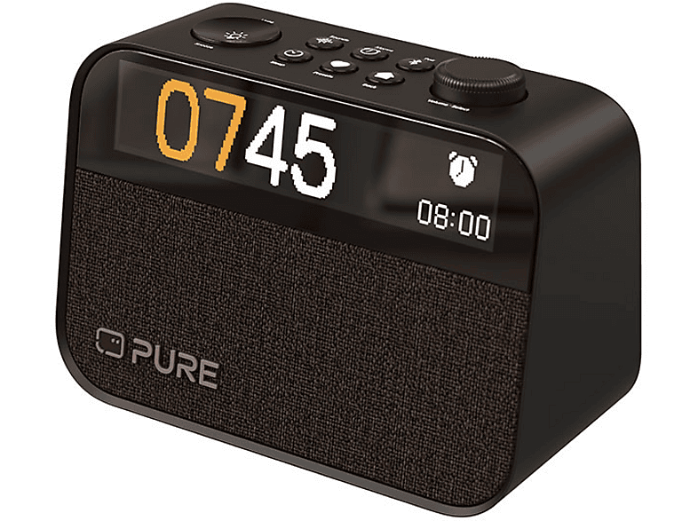 PURE Moment Radiowecker, DAB, DAB+, FM, Bluetooth, Black | MediaMarkt