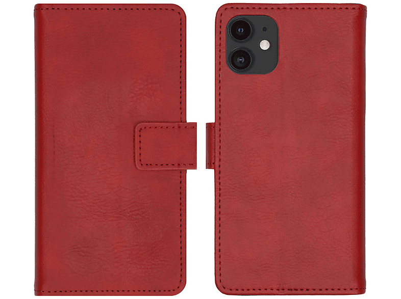 IMOSHION Luxuriöse Klapphülle, Bookcover, Apple, iPhone 11, Rot ...