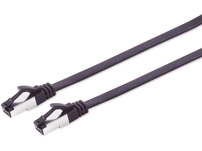 S/CONN CAT.8.1 Netzwerkkabel, flach, TPE, schwarz, 7,5 m, Patchkabel, 7,5 m | MediaMarkt