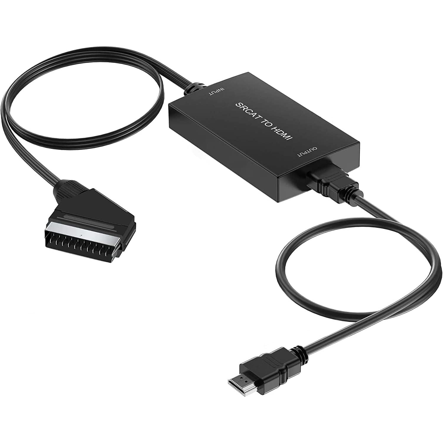 JEDBESETZT SCART auf HDMI Konverter – 720p/1080p HDMI, USB Hub, Schwarz ...