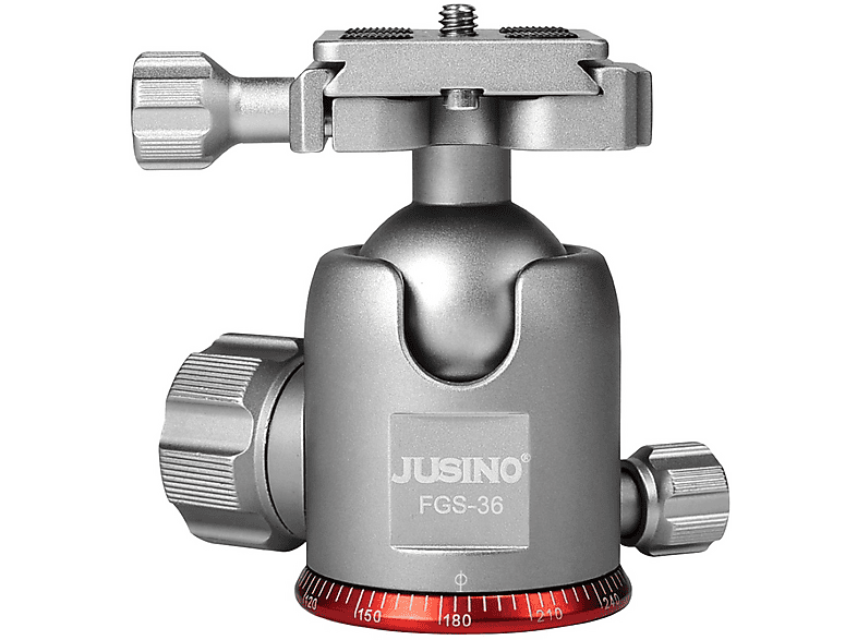 JUSINO FGS-36 Kugelkopf, Silber, Höhe offen bis 8,5cm | MediaMarkt