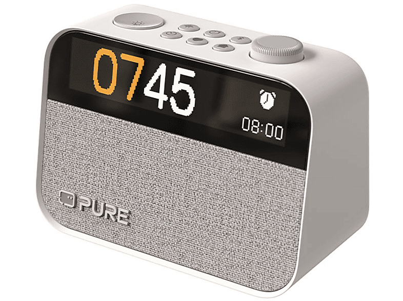 PURE Moment Radiowecker, DAB, DAB+, FM, Bluetooth, Cotton White | SATURN
