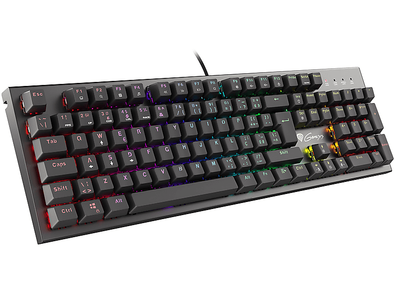 Teclado gaming | GENESIS NKG-1818, Wired, Teclas iluminadas, 10 ...