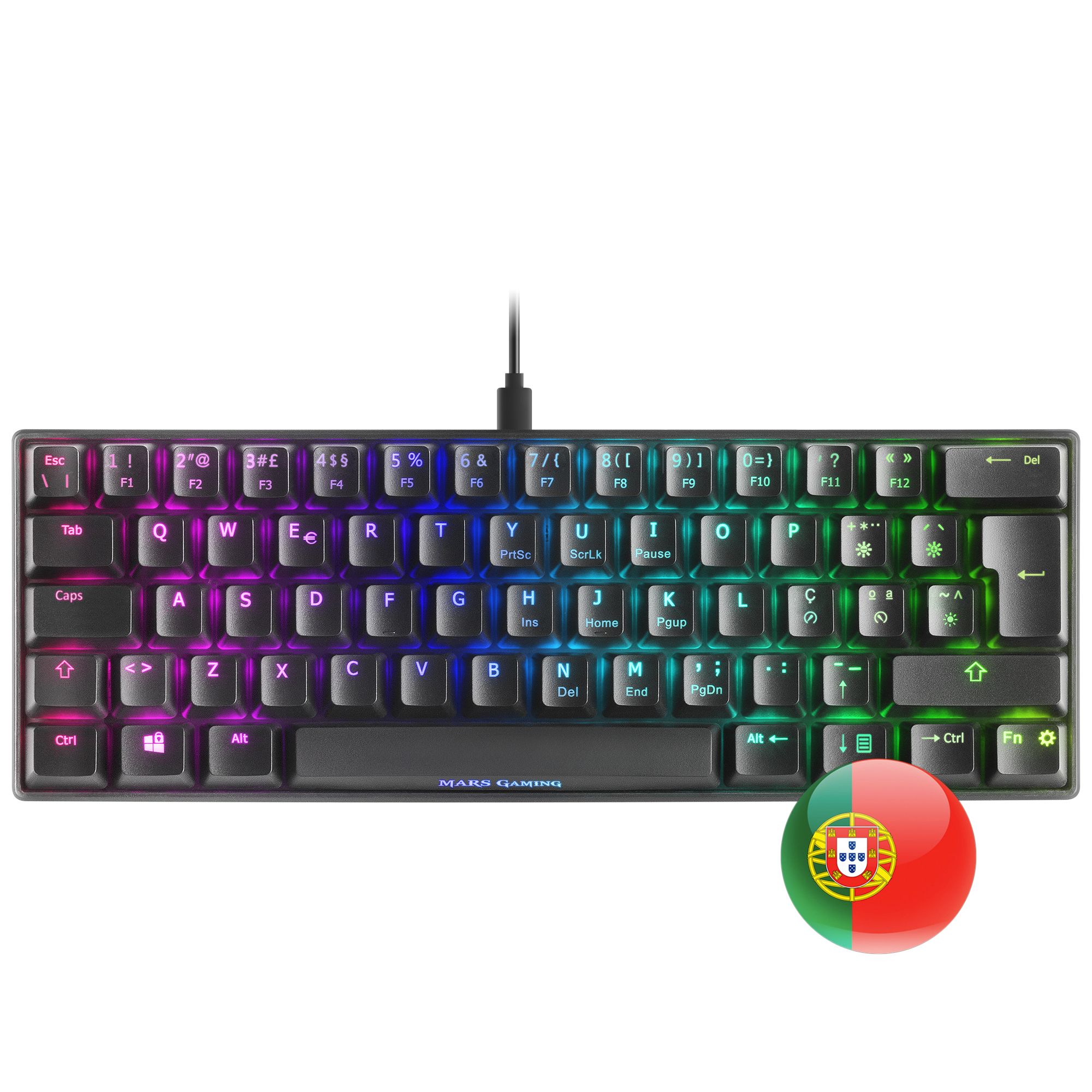 Teclado gaming | MARS GAMING MKMINIRPT, Alámbrico, Teclas iluminadas ...