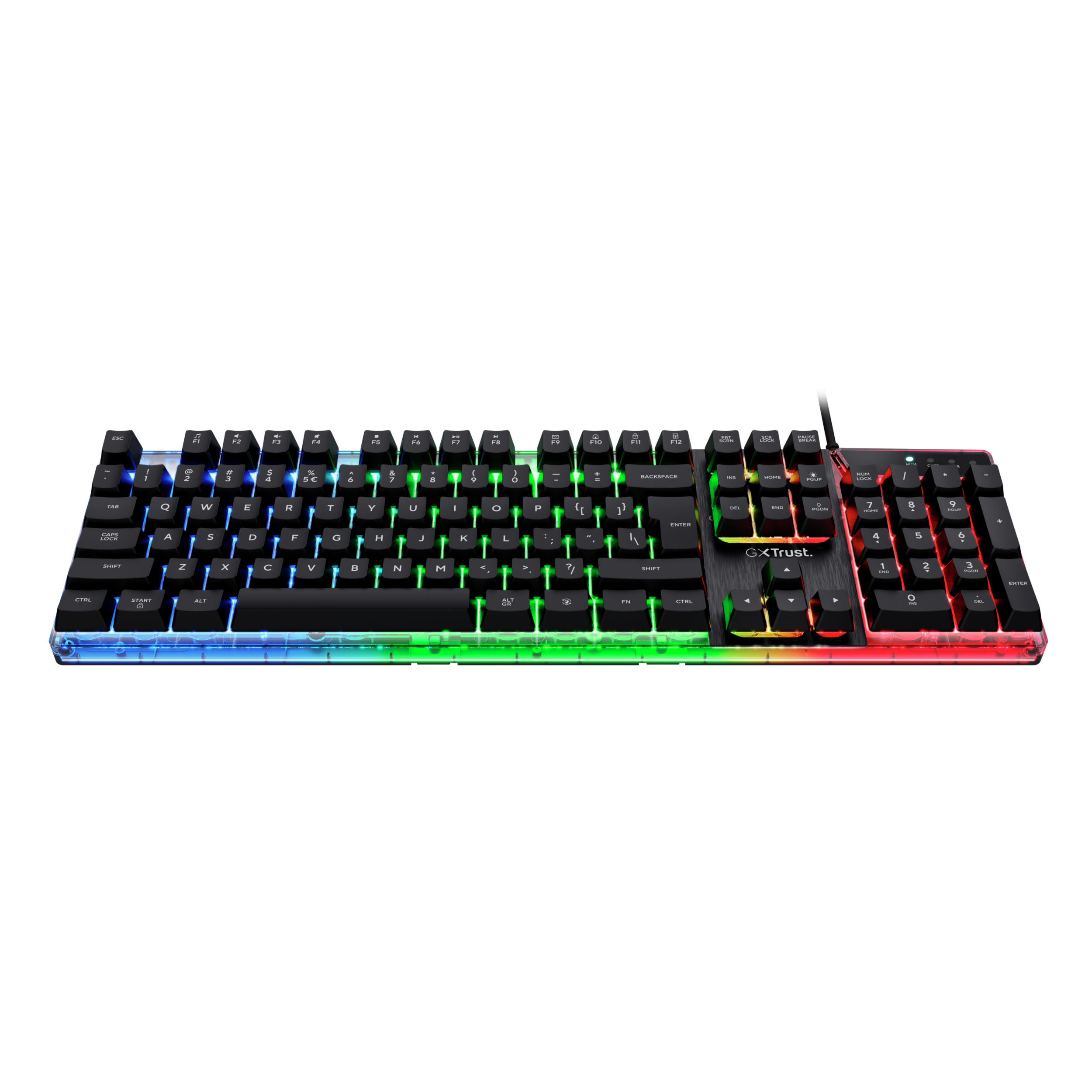 Teclado gaming | TRUST GXT 835 Azor, Alámbrico, Teclas iluminadas ...