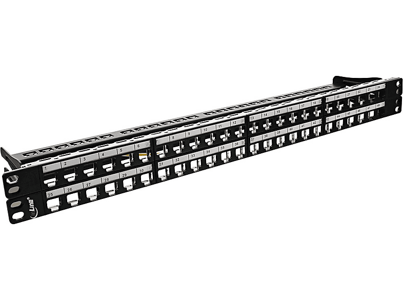 INLINE InLine® Patchfeld Leerblech 48-fach, für RJ45 Keystone Snap-In ...