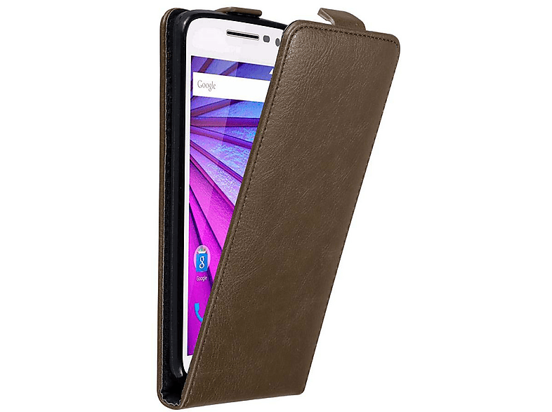 CADORABO Hülle im Flip Style, Flip Cover, Motorola, MOTO G3, KAFFEE ...