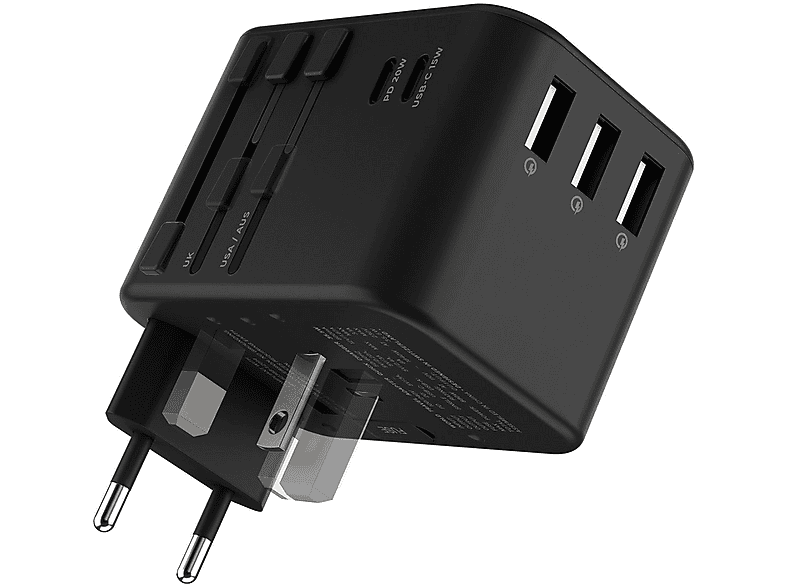 ROLLING SQUARE Universal World Plug Weltreiseadapter Schwarz | MediaMarkt