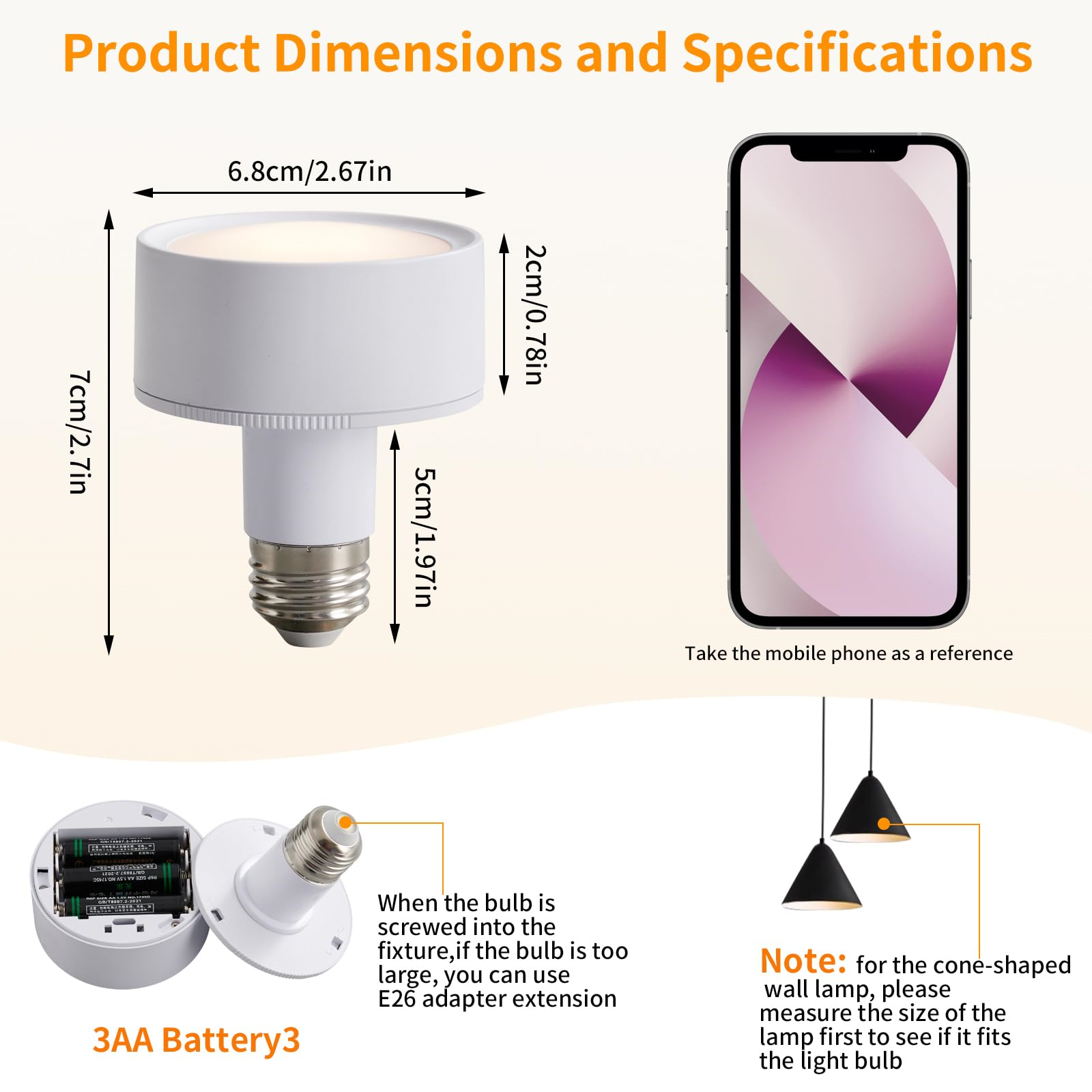 QTTVBTNA Magnet Faltbar Dimmbar Touch LED-Lampe | SATURN