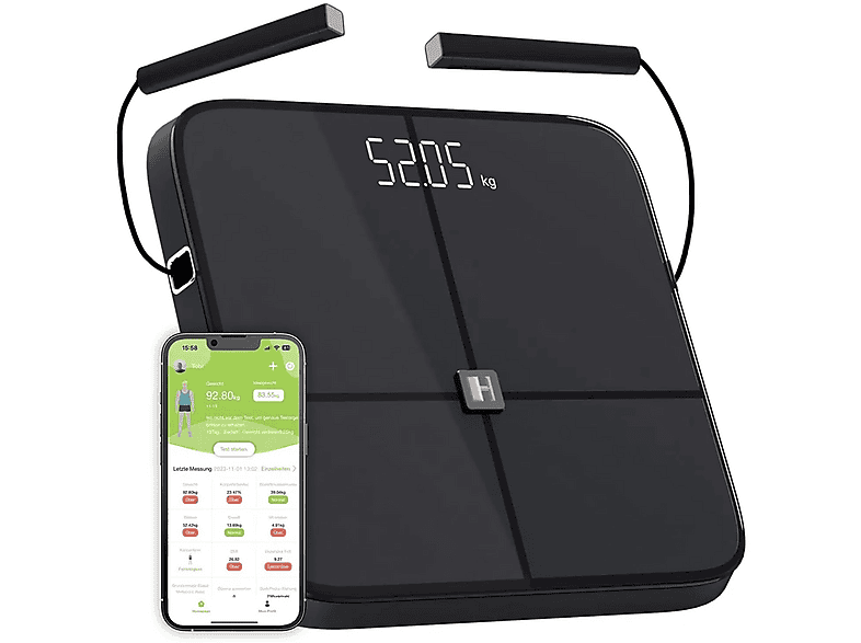HAMMER Body Screen TX, schwarz Personenwaage | MediaMarkt