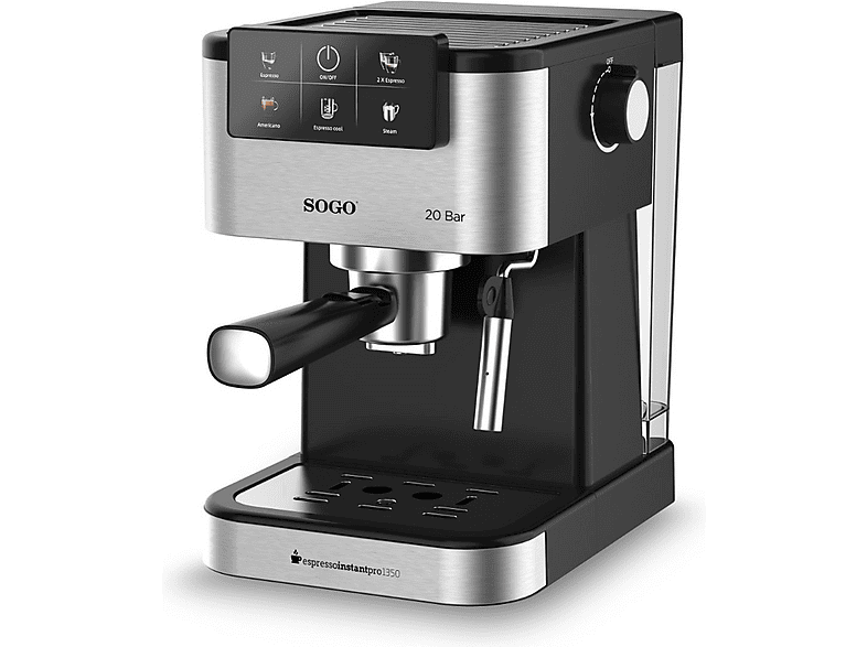 SOGO CAF-SS-5668 Machine à expresso Argenté, Noir | MediaMarkt