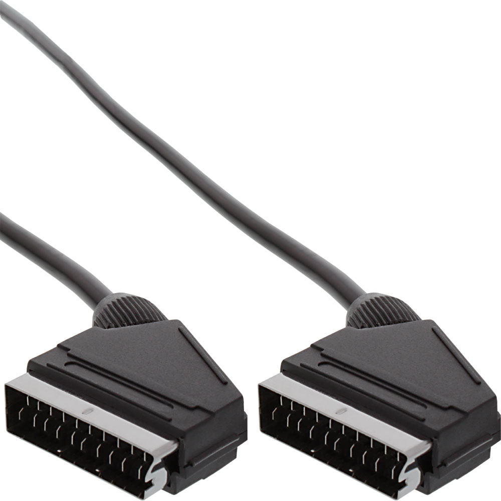 INLINE InLine® Scart Anschlusskabel, Stecker / Stecker, 5m Kabel Audio ...
