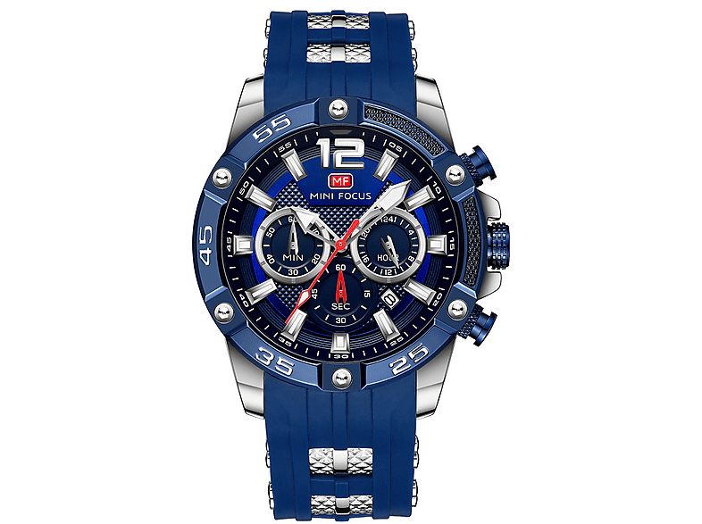 XUIGORT Quarzwerk Chronograph Smartwatch Silikon, Blau | MediaMarkt