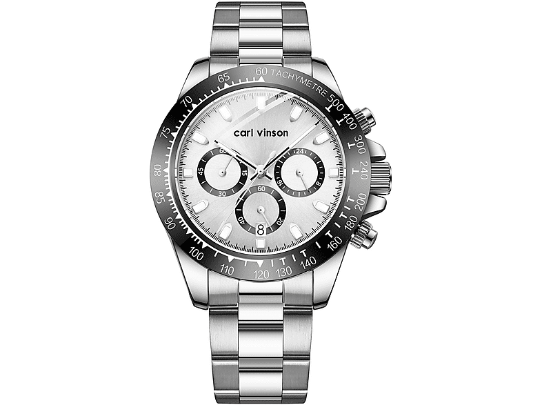 XUIGORT Luxus Chronograph Armbanduhr Smartwatch Edelstahl, Silber ...